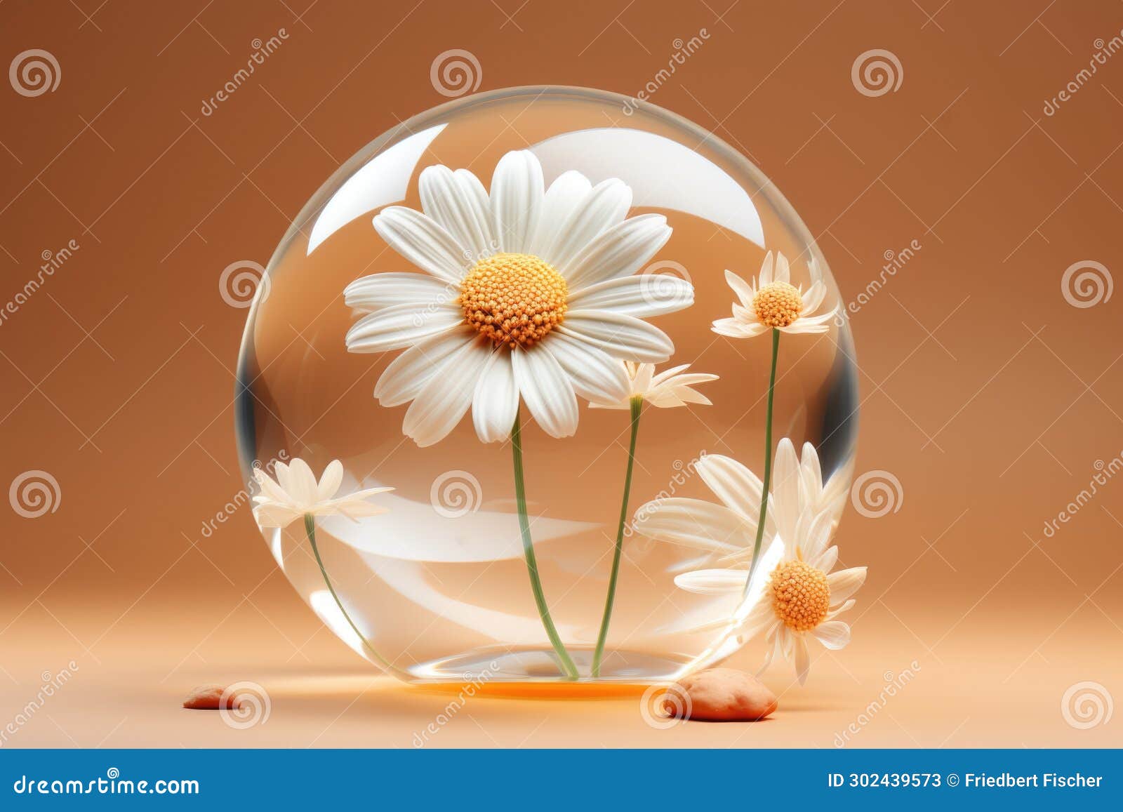 A Glass Ball with Flowers Inside of it, Abstract Wallpaper with ...