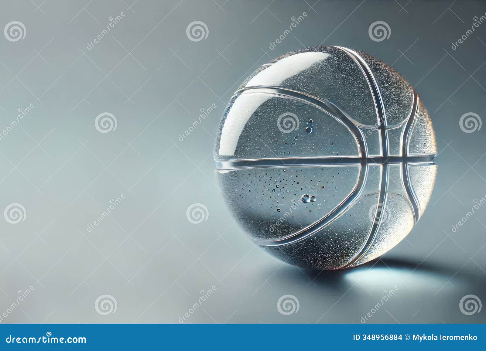 A Glass Ball in the Form of a Basketball. Space for Text. Stock Photo ...