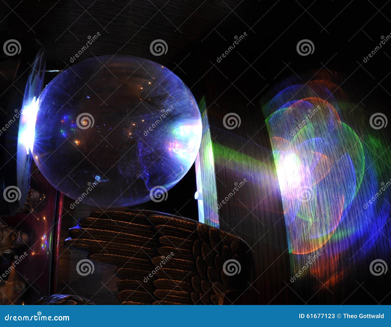 Glass Ball with Light Prism Effect Stock Image - Image of lights, ball ...