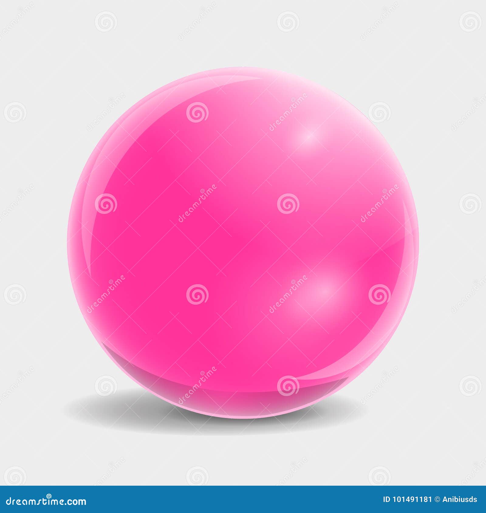 Glass ball in pink color stock vector. Illustration of glass - 101491181