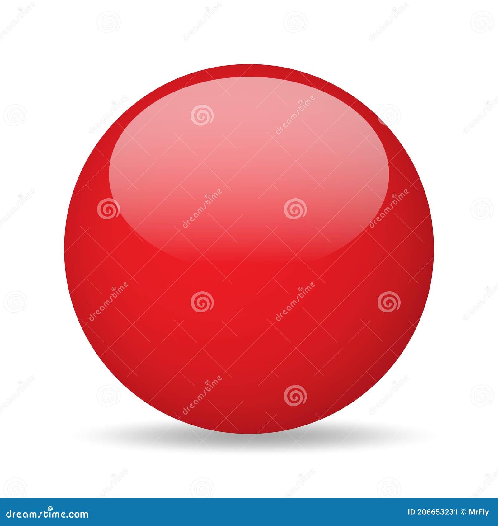 Red Glass Ball with Reflection, Vector Illustration Stock Vector ...