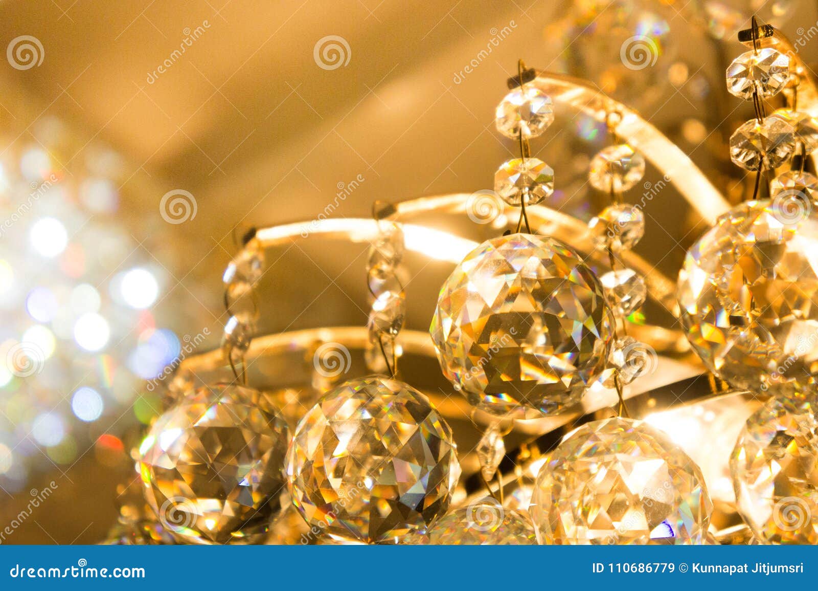 The Glass Ball Sparkling Accessories of Lamp Stock Image - Image of ...