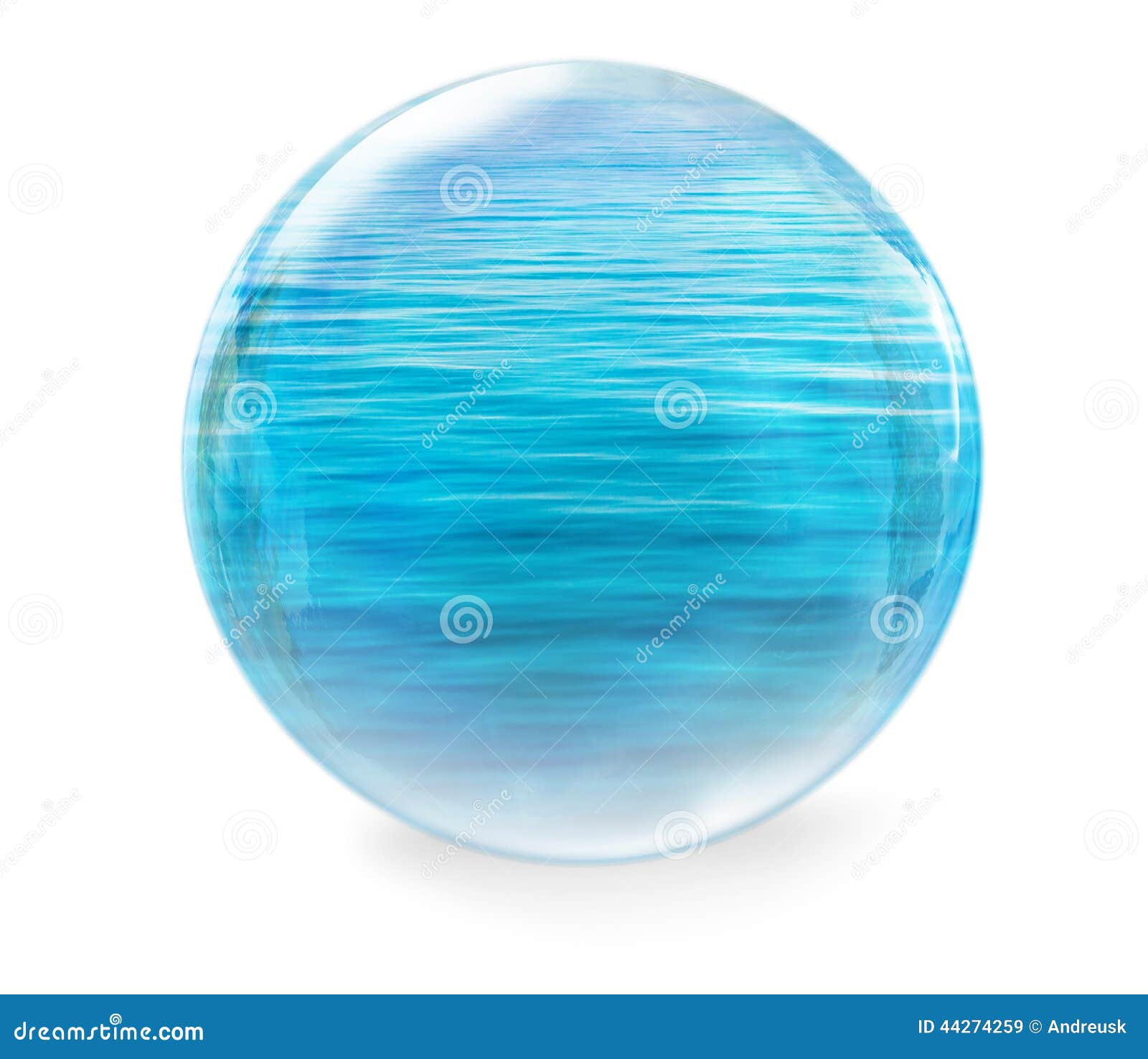 Glass ball with water stock illustration. Illustration of circle - 44274259