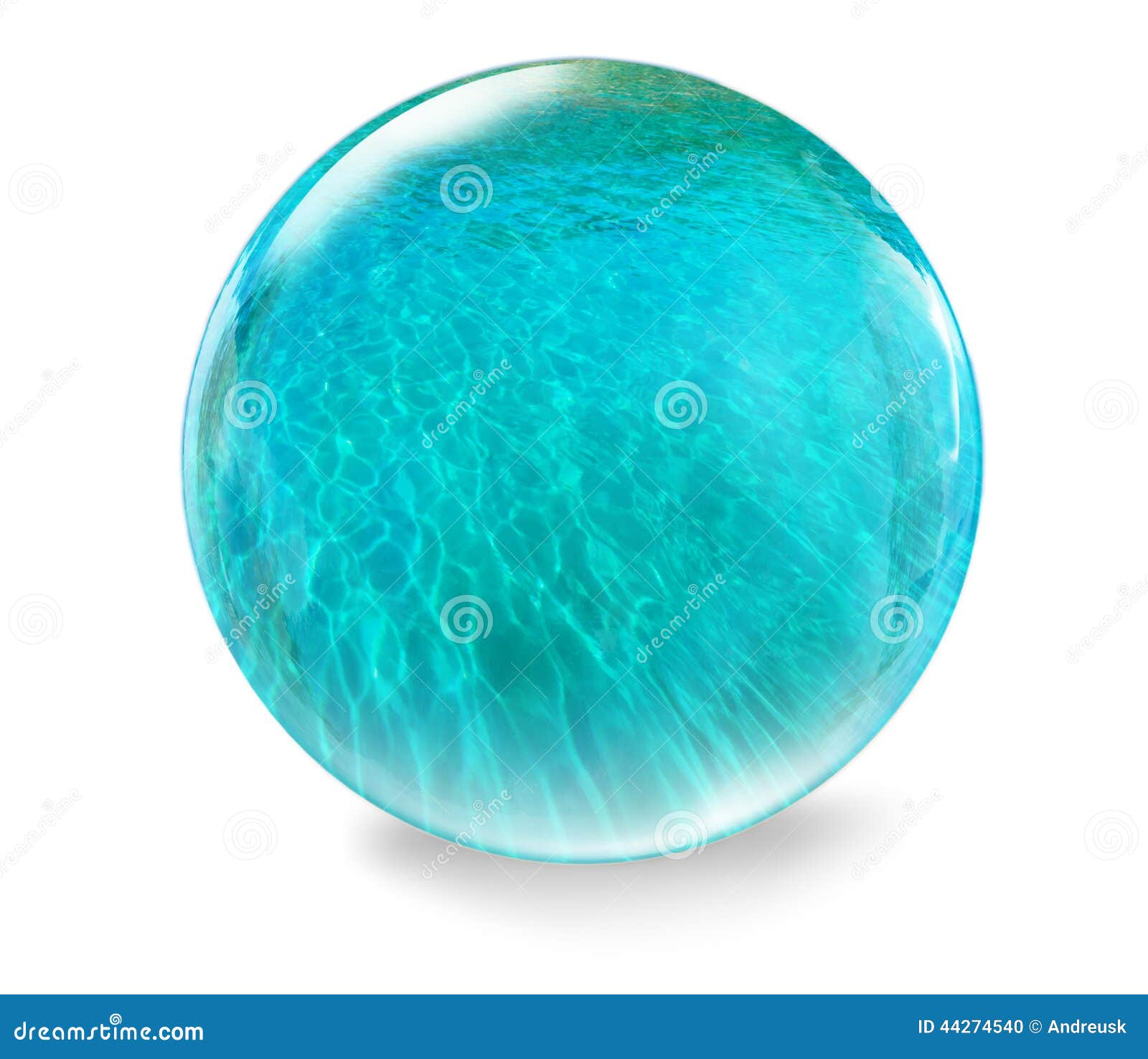 Glass ball with water stock illustration. Illustration of clear - 44274540