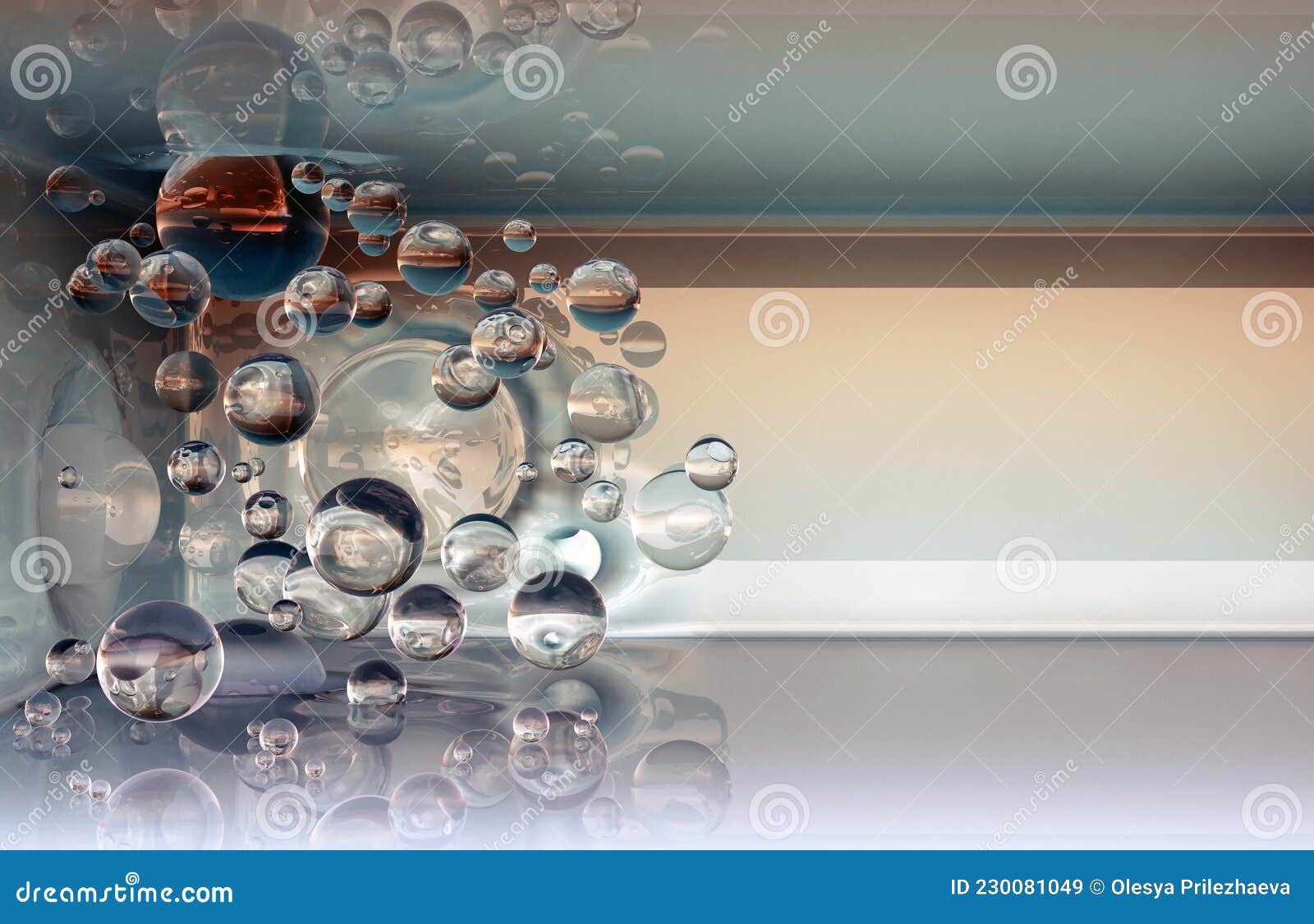 Glass Balls Fly through the Air and Crash into Walls and Ceilings. 3d ...