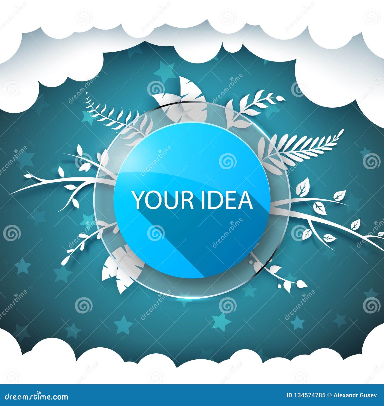 Glass Baneer with Forest Banner. Stock Vector - Illustration of ...