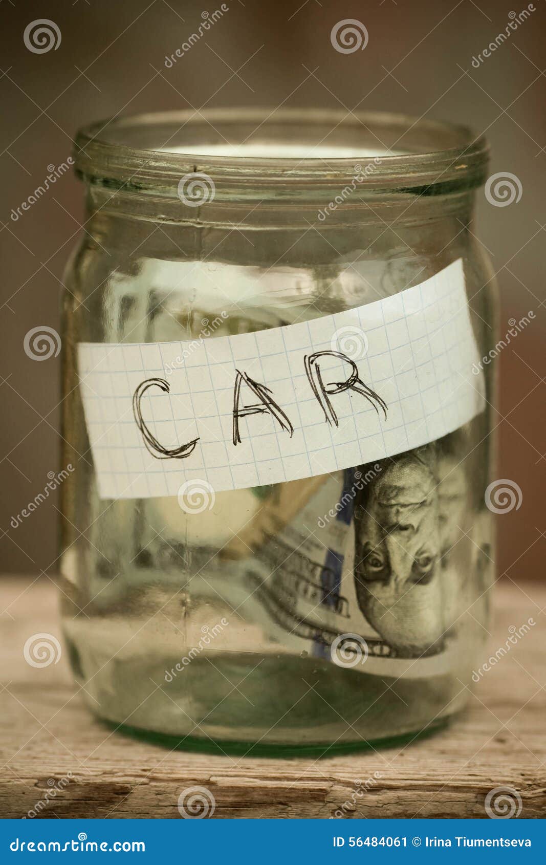 Glass bank tips with money stock image. Image of investment - 56484061