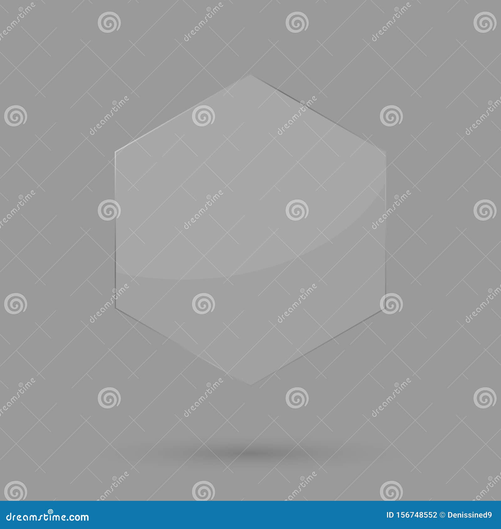 Glass Banner Design Template, Isolated Frame, Vector Illustration Stock ...