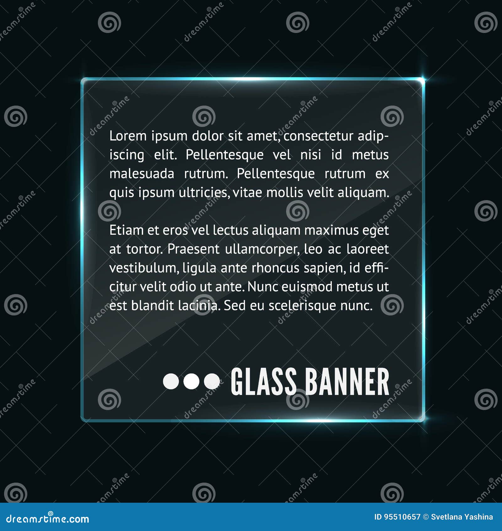 Glass banner vector stock vector. Illustration of display - 95510657