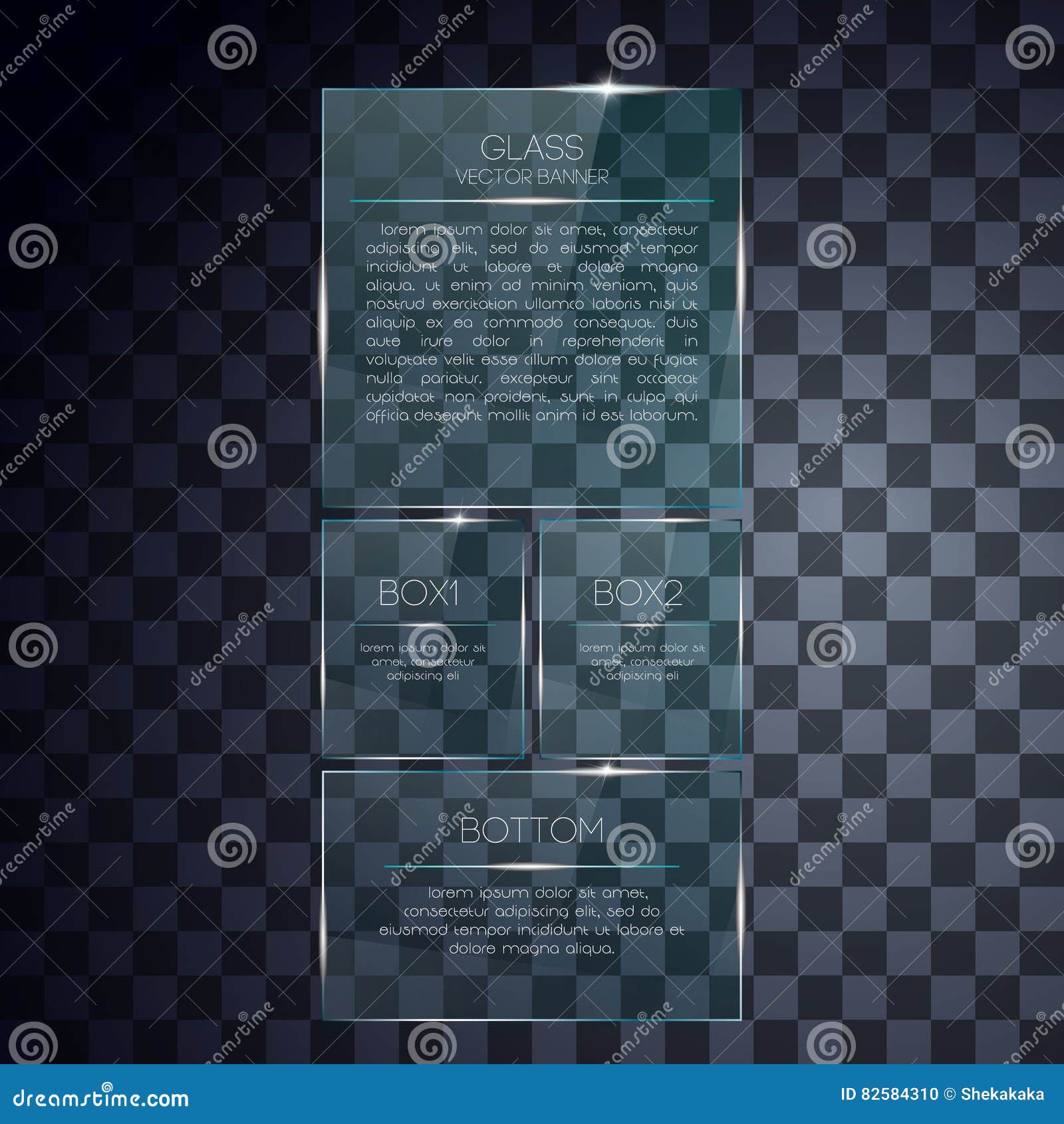 Glass banners stock illustration. Illustration of glass - 82584310