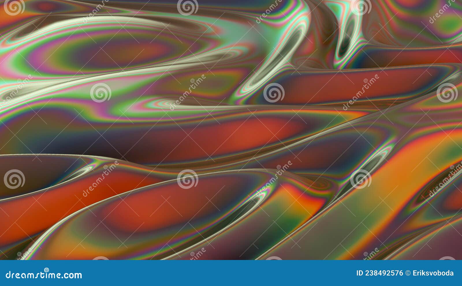 Glass Based Flow Effect. Rainbow Color Effect. Stock Illustration ...
