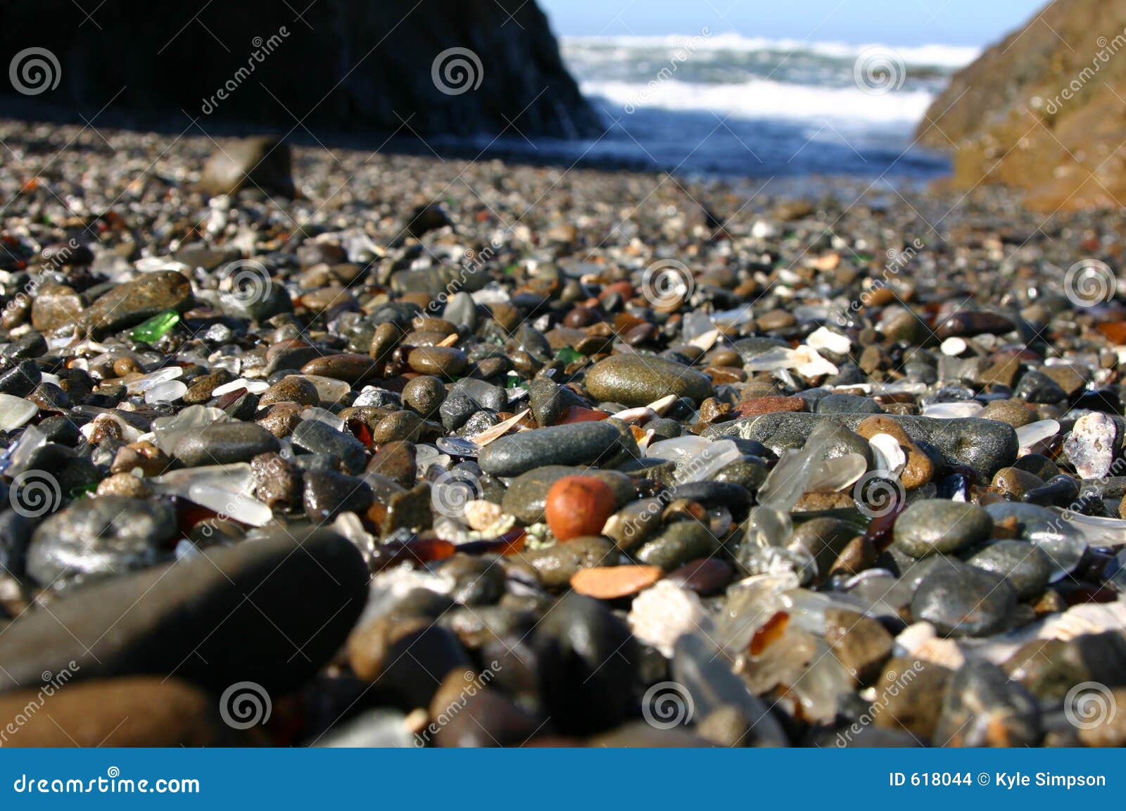 Glass Beach stock photo. Image of sand, rock, cove, bragg - 618044