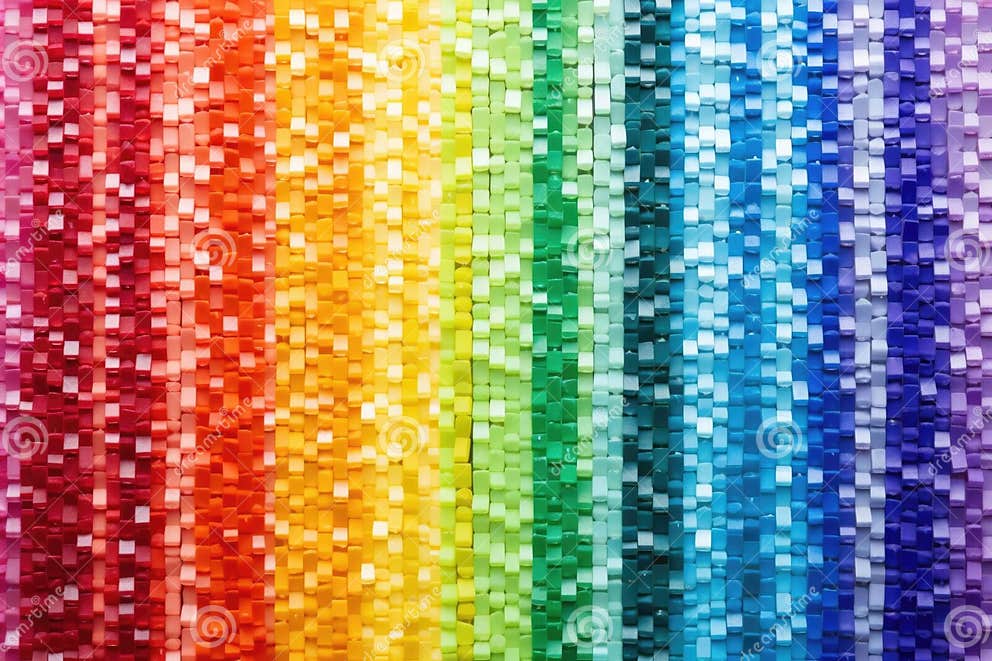 Glass Beads Arranged in a Rainbow Gradient Stock Image - Image of ...