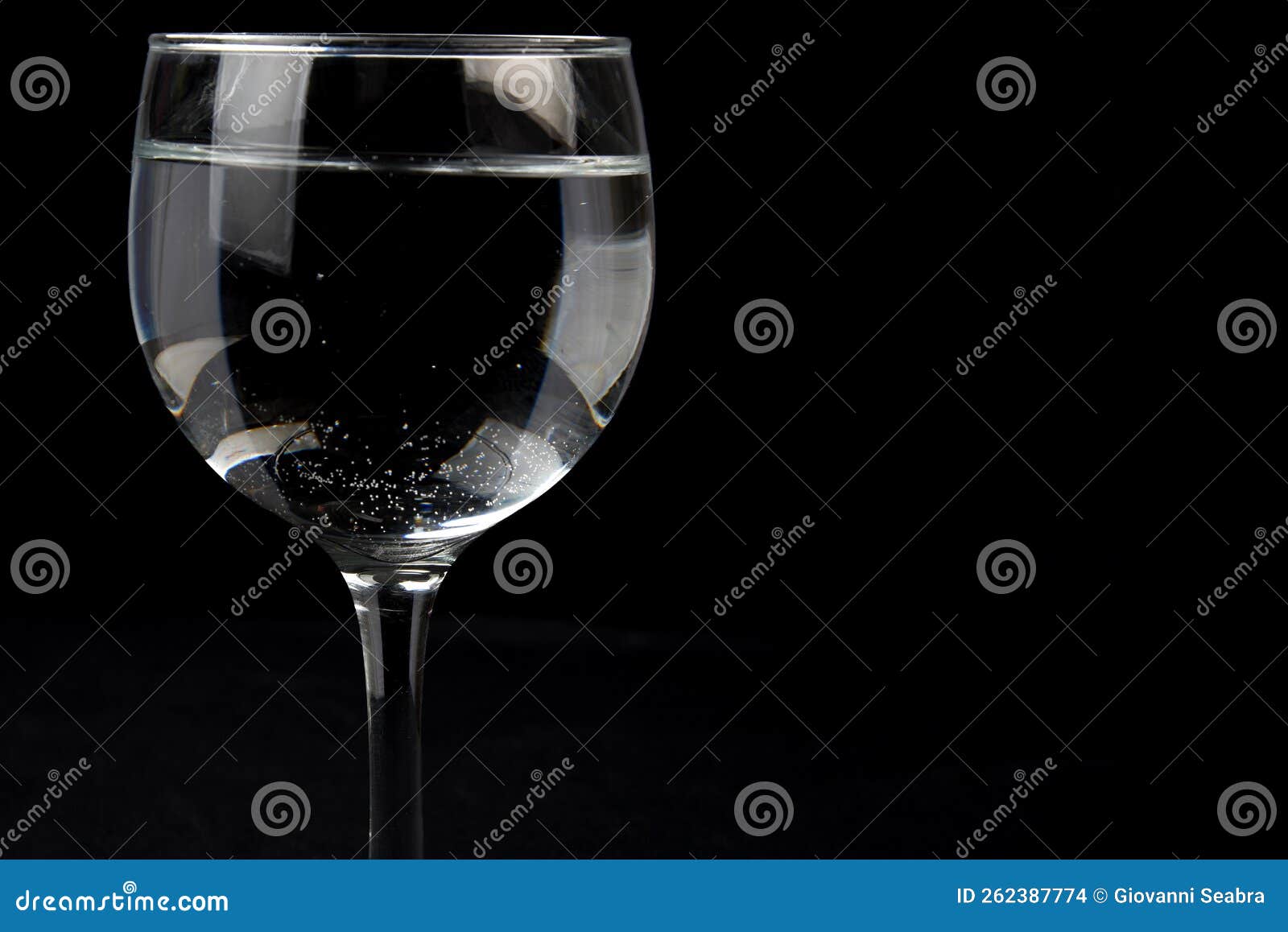 Glass Beaker with Clear Liquid Isolated on Black Background Stock Photo ...