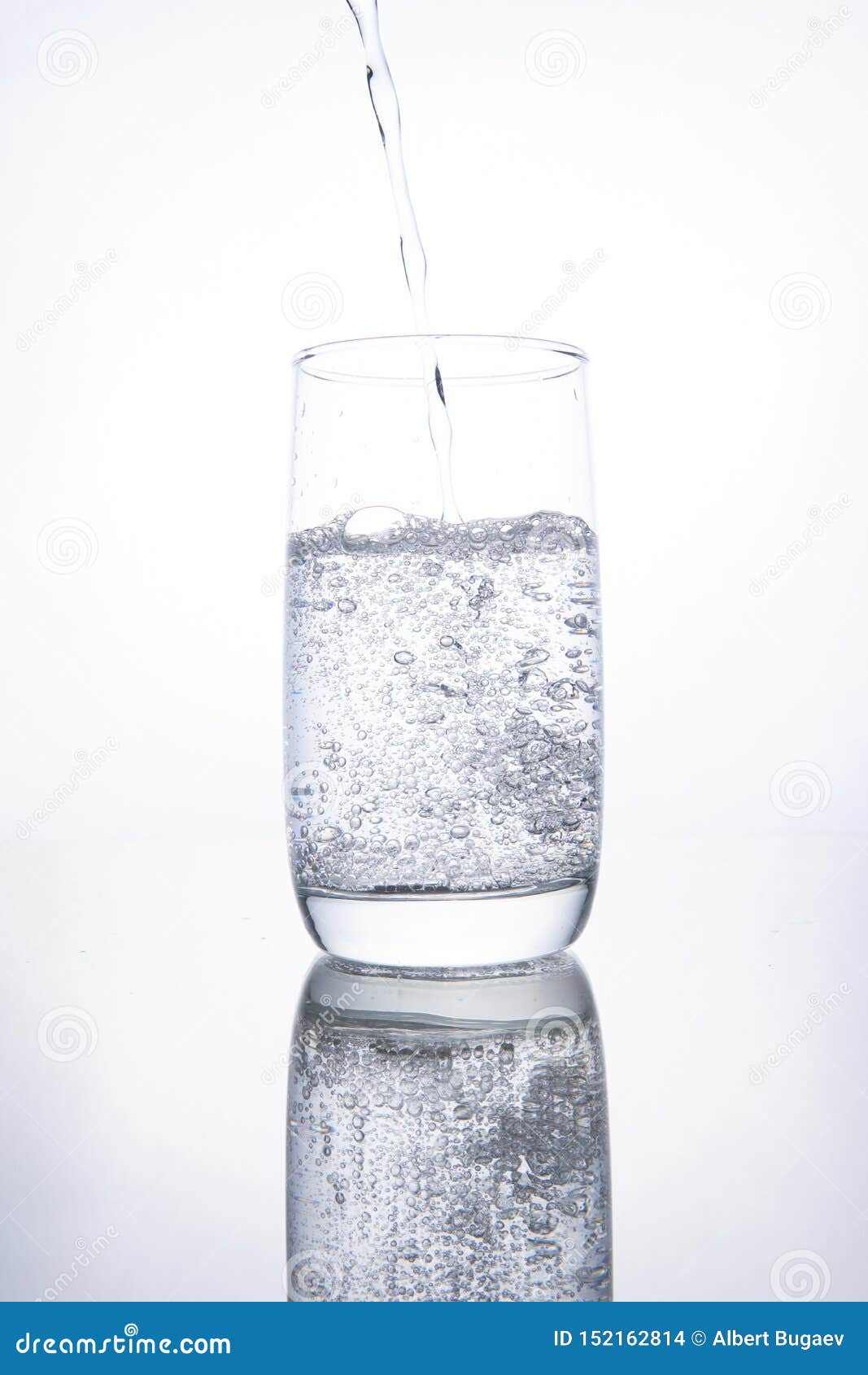 The Glass Beaker is Filled with Clear Transparent Mineral Water Stock ...