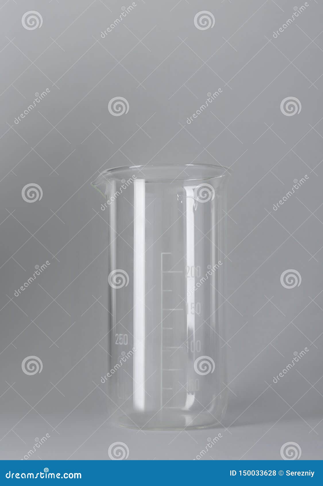 Glass Beaker on Light Background Stock Photo - Image of technology ...