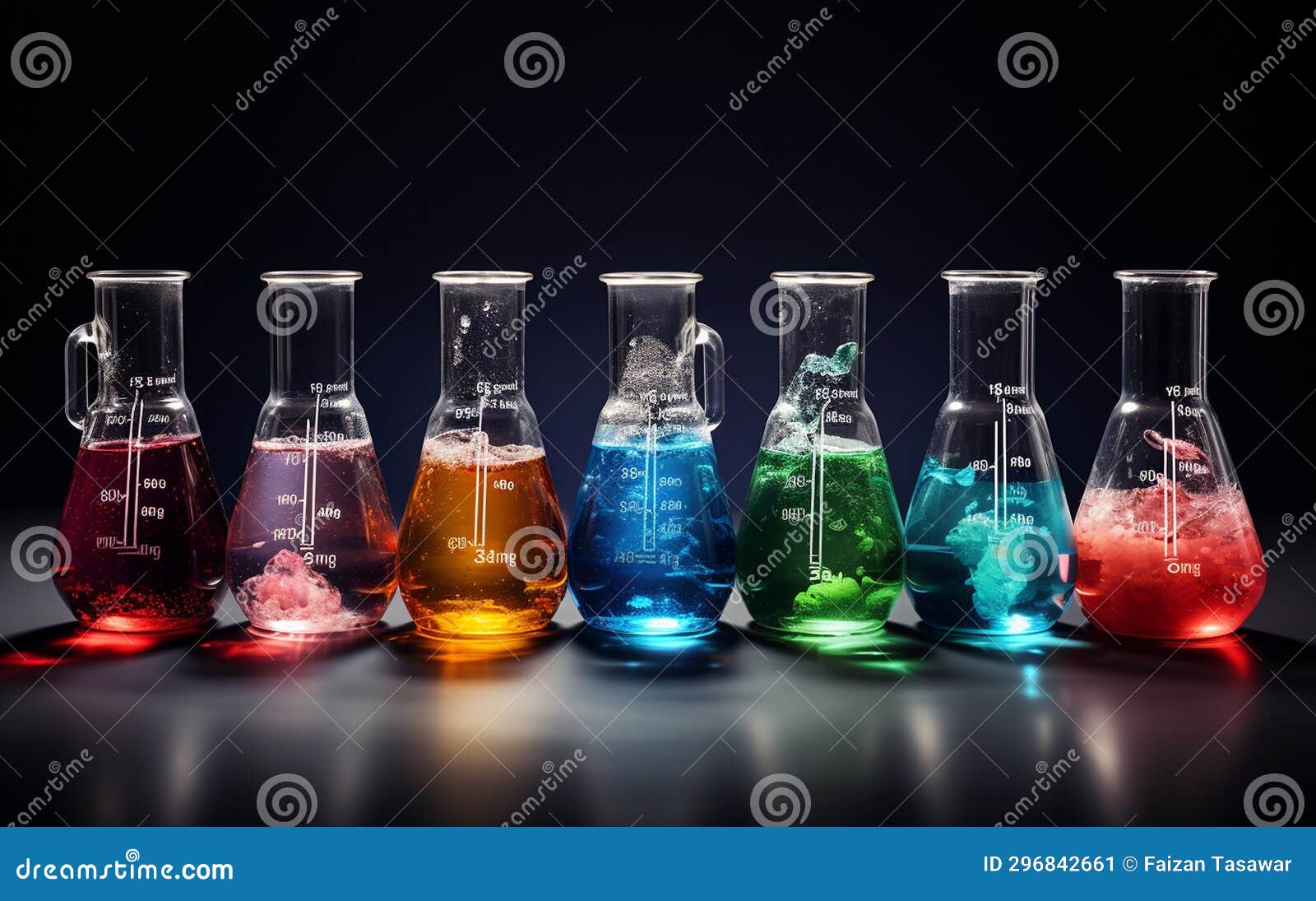 Glass Beakers.Test Tube With Green Liquid Royalty-Free Stock Image ...