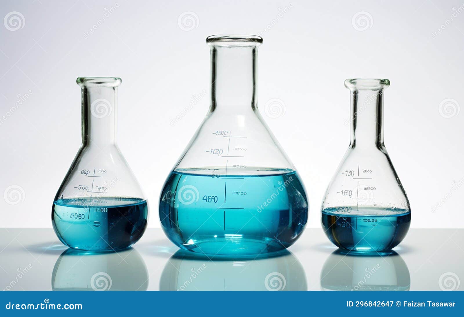 Glass Beakers on a White Background -Generative Ai Stock Illustration ...