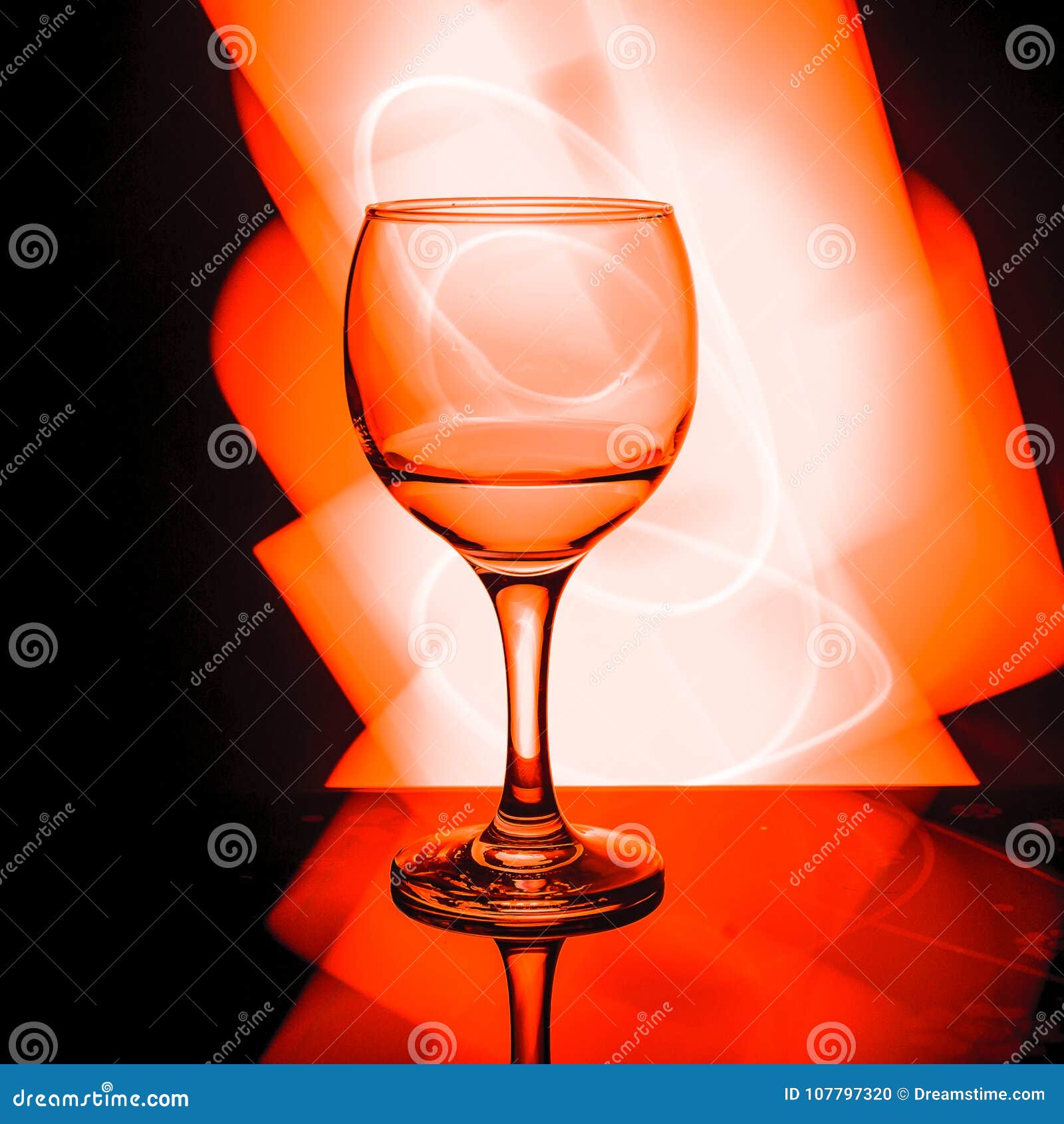 A Glass in the Beautiful Red Light Stock Photo - Image of beautiful ...
