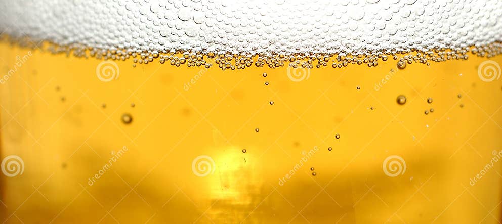 Glass of Beer Close-up with Bubbles Stock Image - Image of brew, foam ...