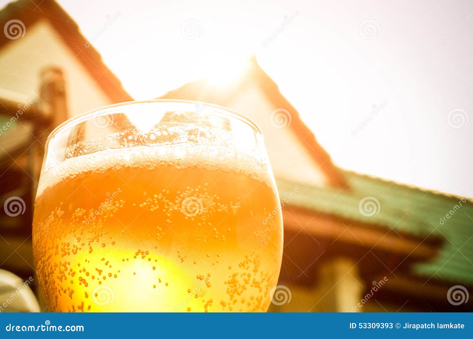 Glass of beer stock image. Image of alcohol, city, close - 53309393