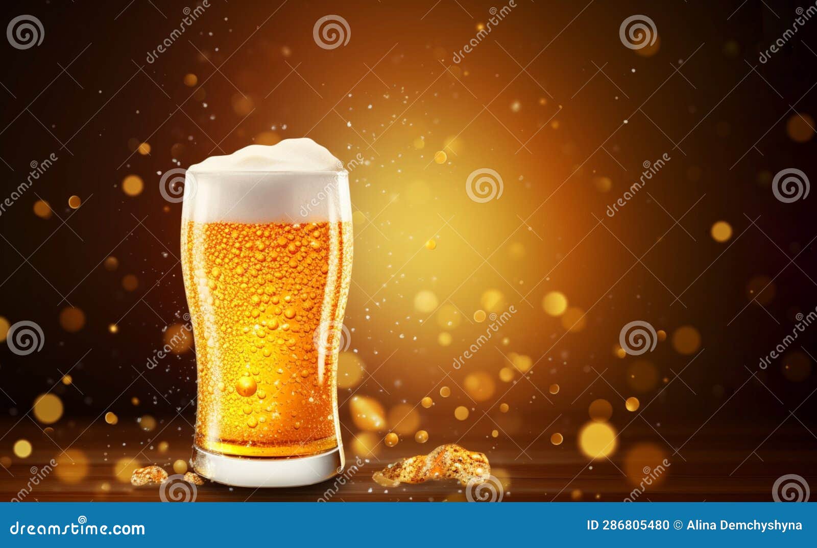 A glass of beer with foam stock illustration. Illustration of foam ...