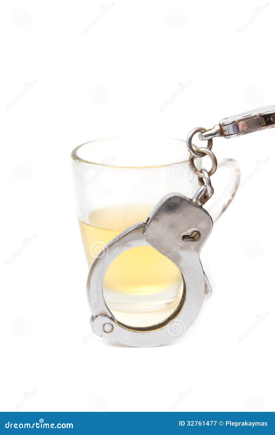 Glass of Beer and Handcuffs Stock Image - Image of drinking, drink ...