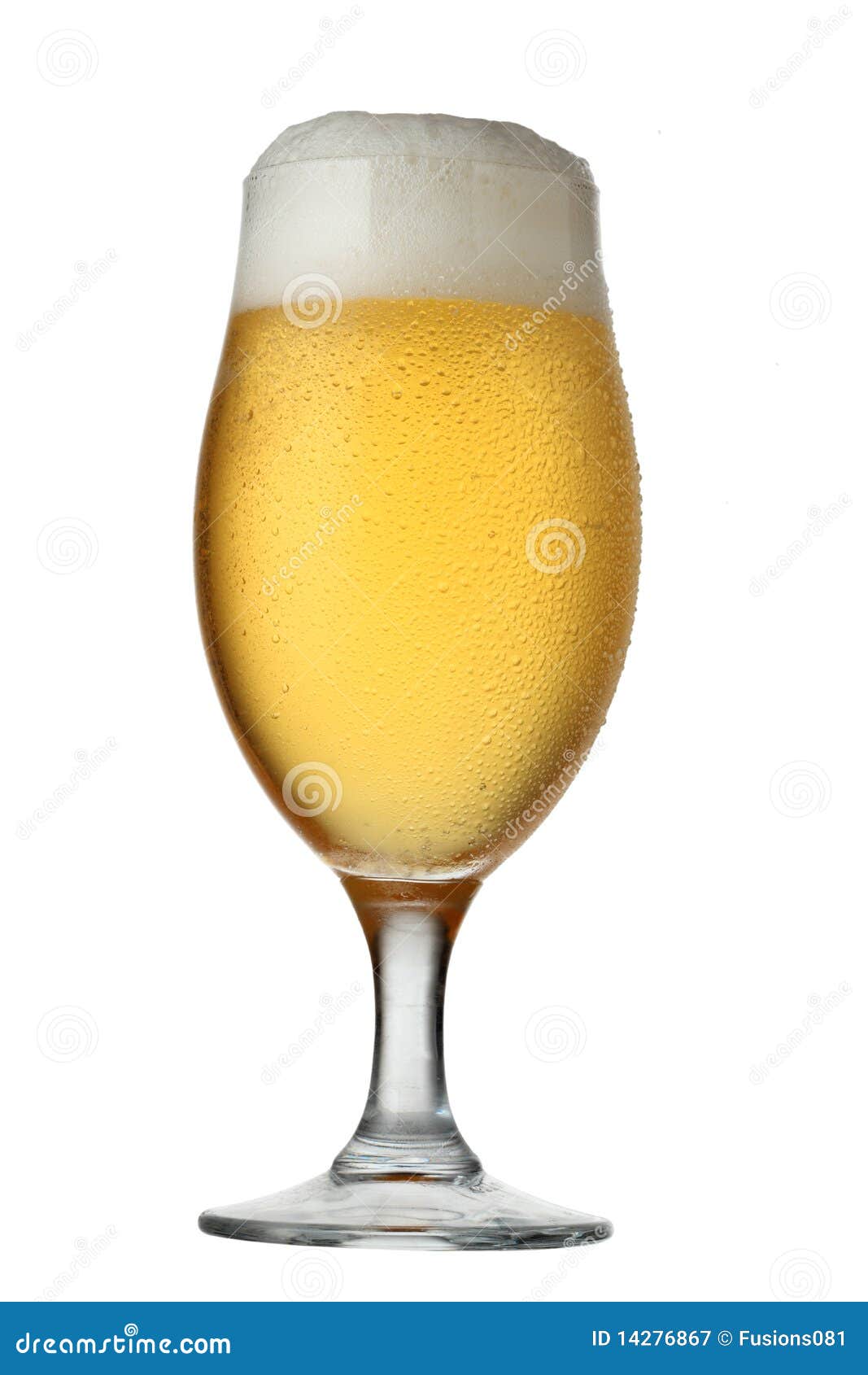 Glass Beer Isolated on White Background Stock Image - Image of lager ...