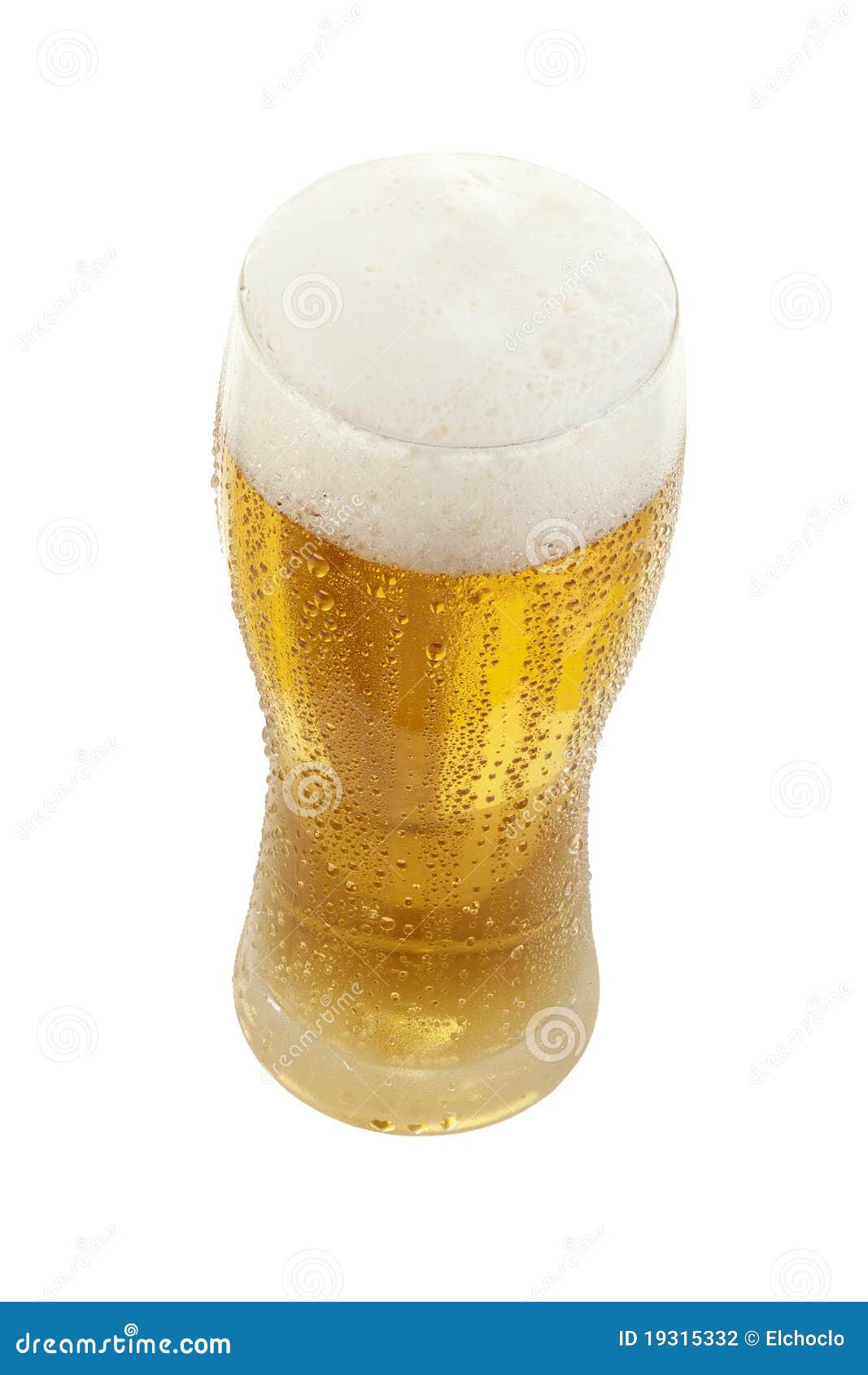 Glass of Beer Isolated on White Background Stock Photo - Image of ...