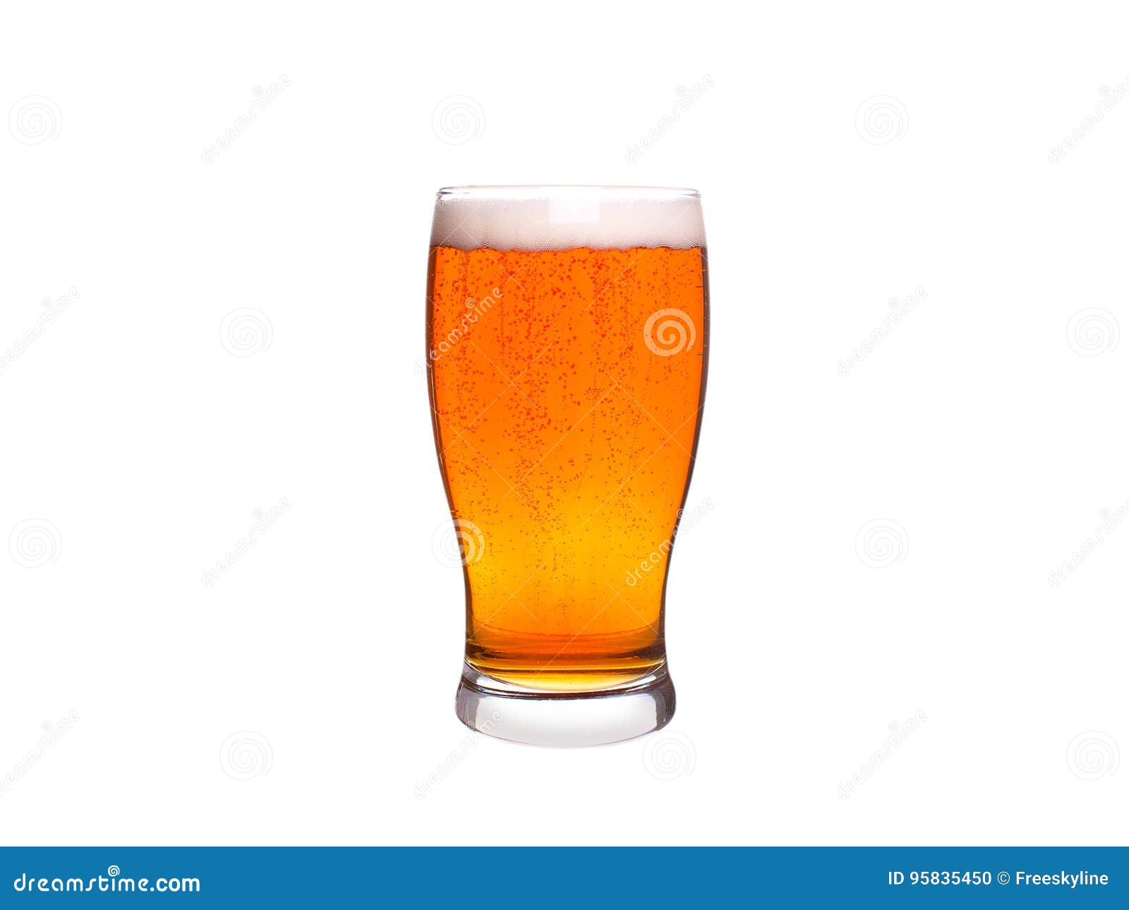Glass of Beer Isolated on White Background. Ale. Stock Photo - Image of ...