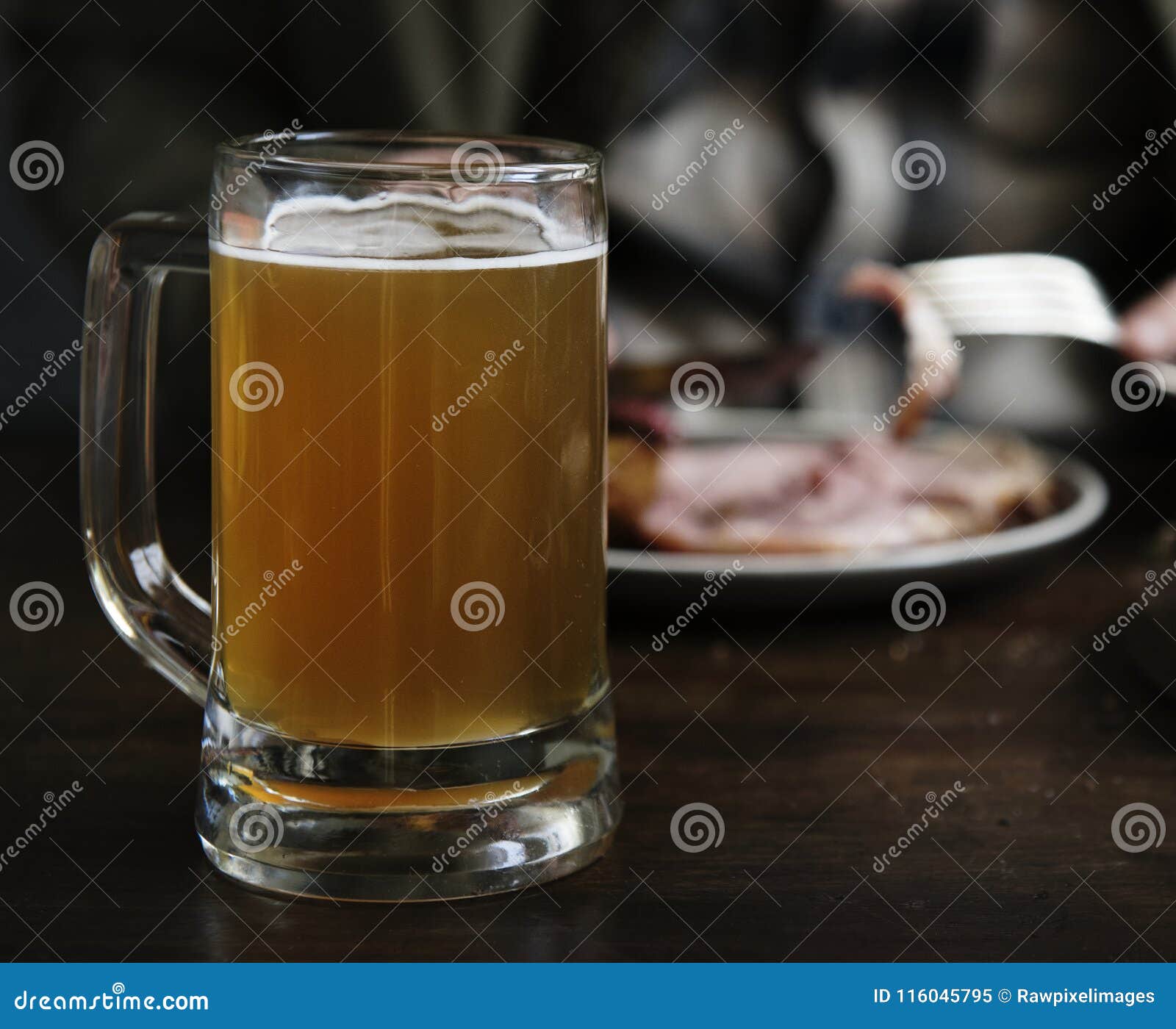 A Glass of Beer on the Table Stock Image - Image of cuisine, beer ...