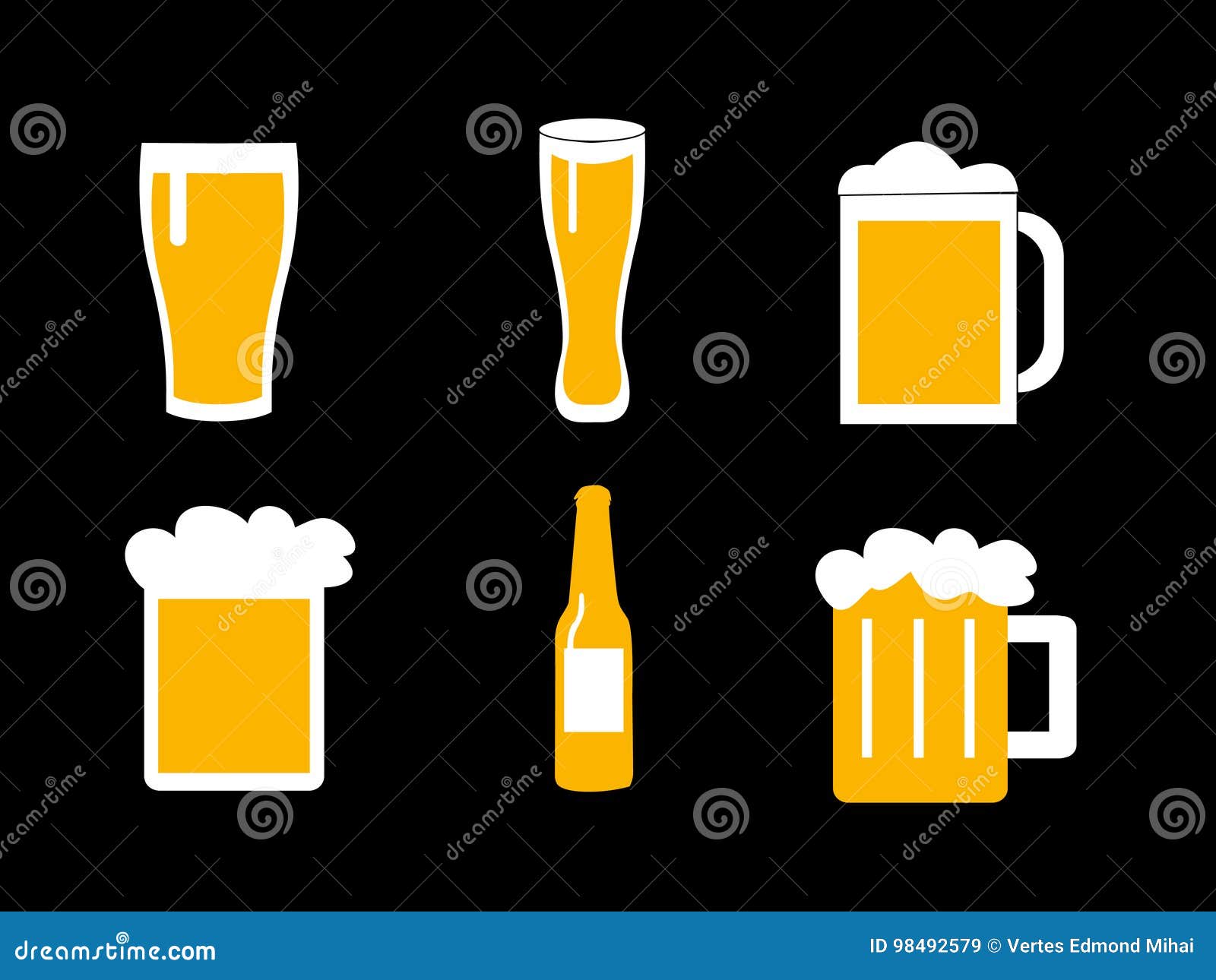 Two Beers Cartoon Vector | CartoonDealer.com #84136359
