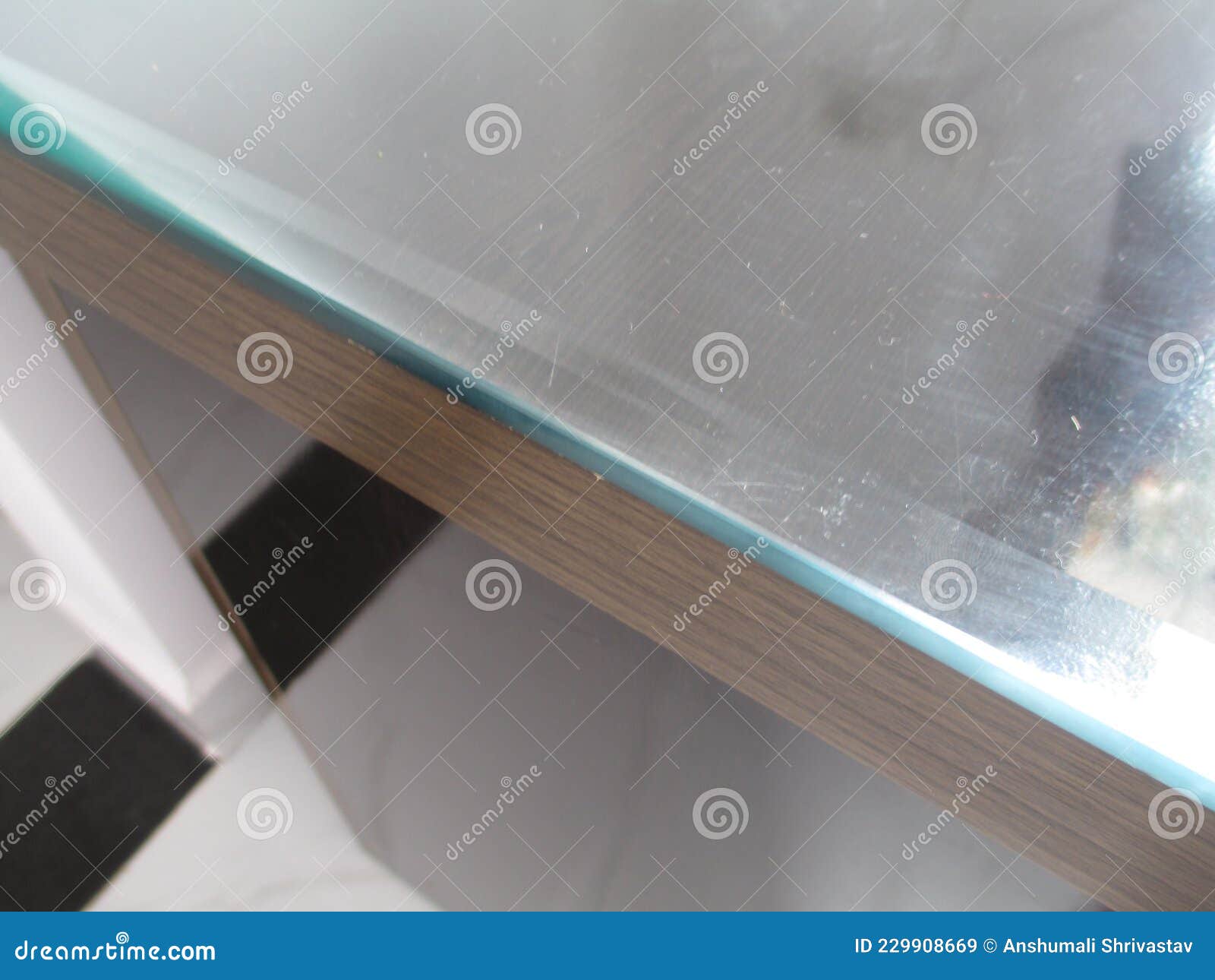 Glass Bevel Edge for Office Table Use Stock Image - Image of pour ...