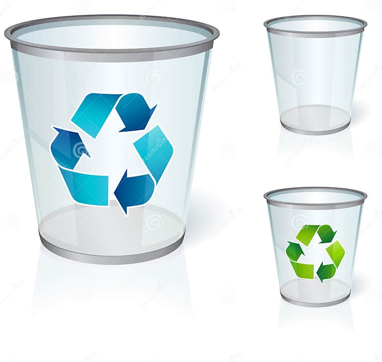 Glass bin stock vector. Illustration of transparent, basket - 7251502