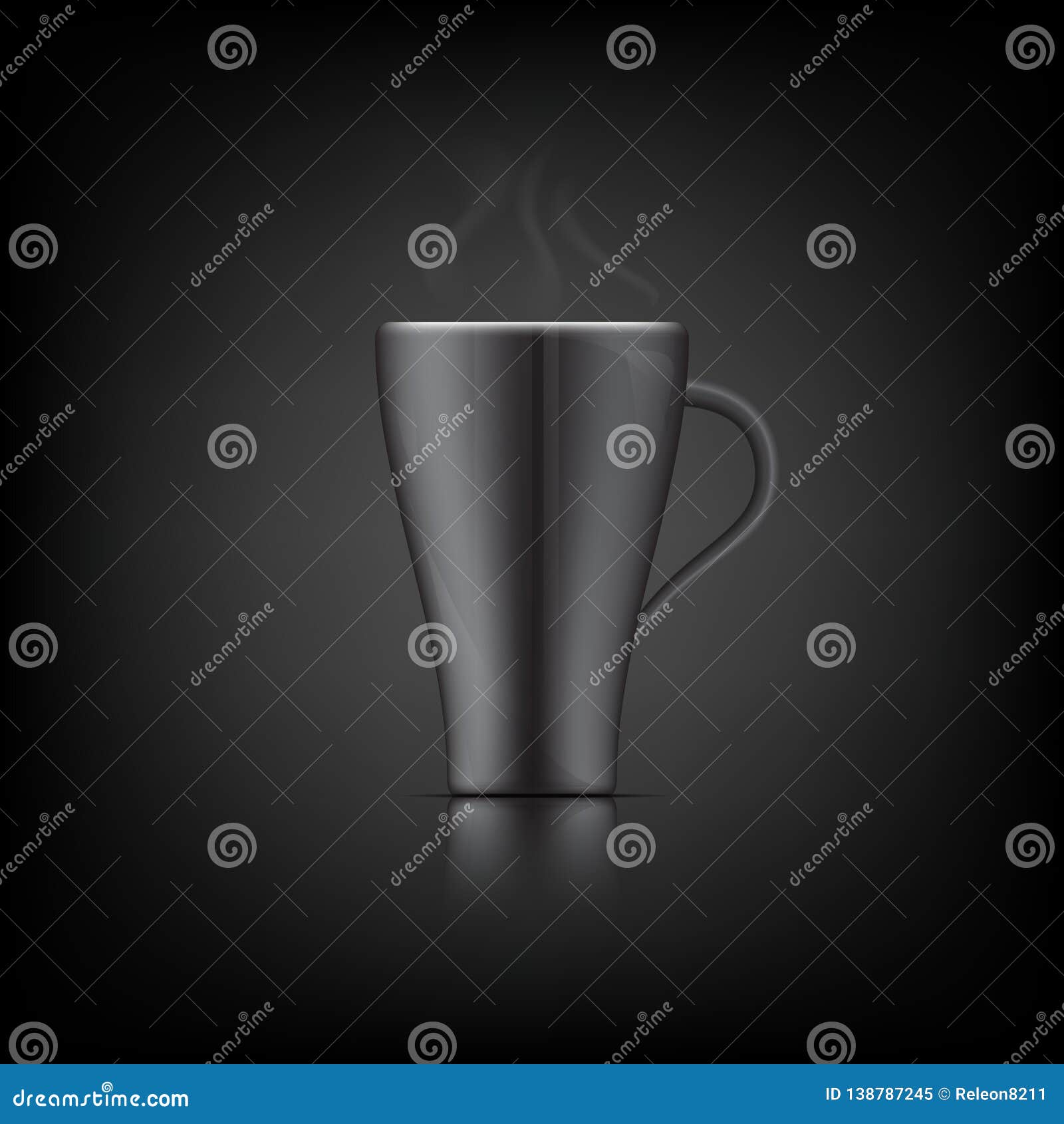 Glass black ceramic Vector stock vector. Illustration of reflection ...