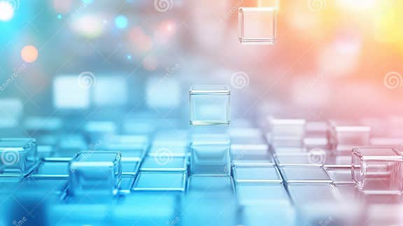 Glass Block on Computer Keyboard, Visual Representation of Data ...