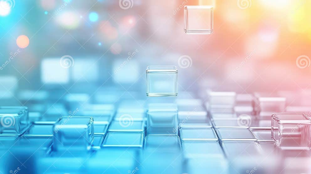 Glass Block on Computer Keyboard, Visual Representation of Data ...