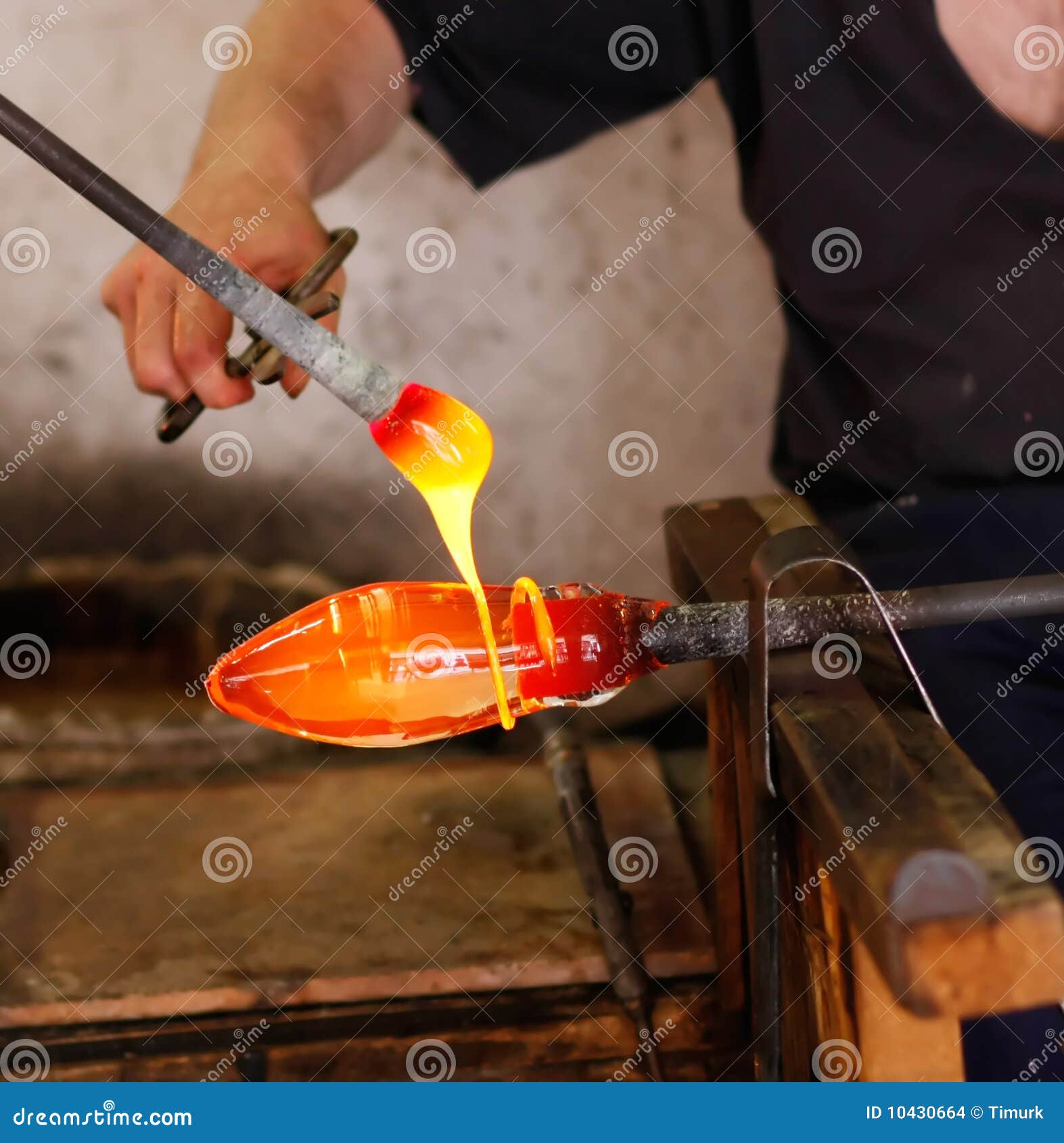 Glass Blower at His Work stock photo. Image of work, melting - 10430664