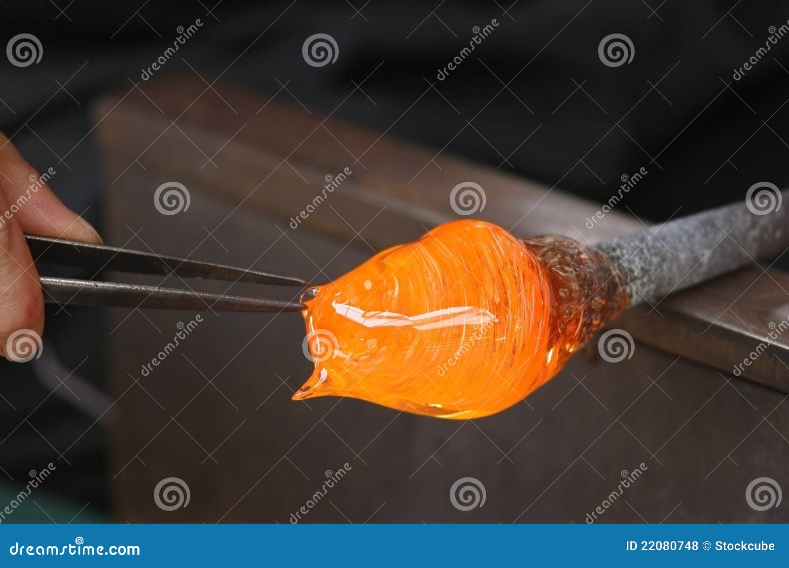 Glass Blower at Work stock photo. Image of blower, italy - 22080748