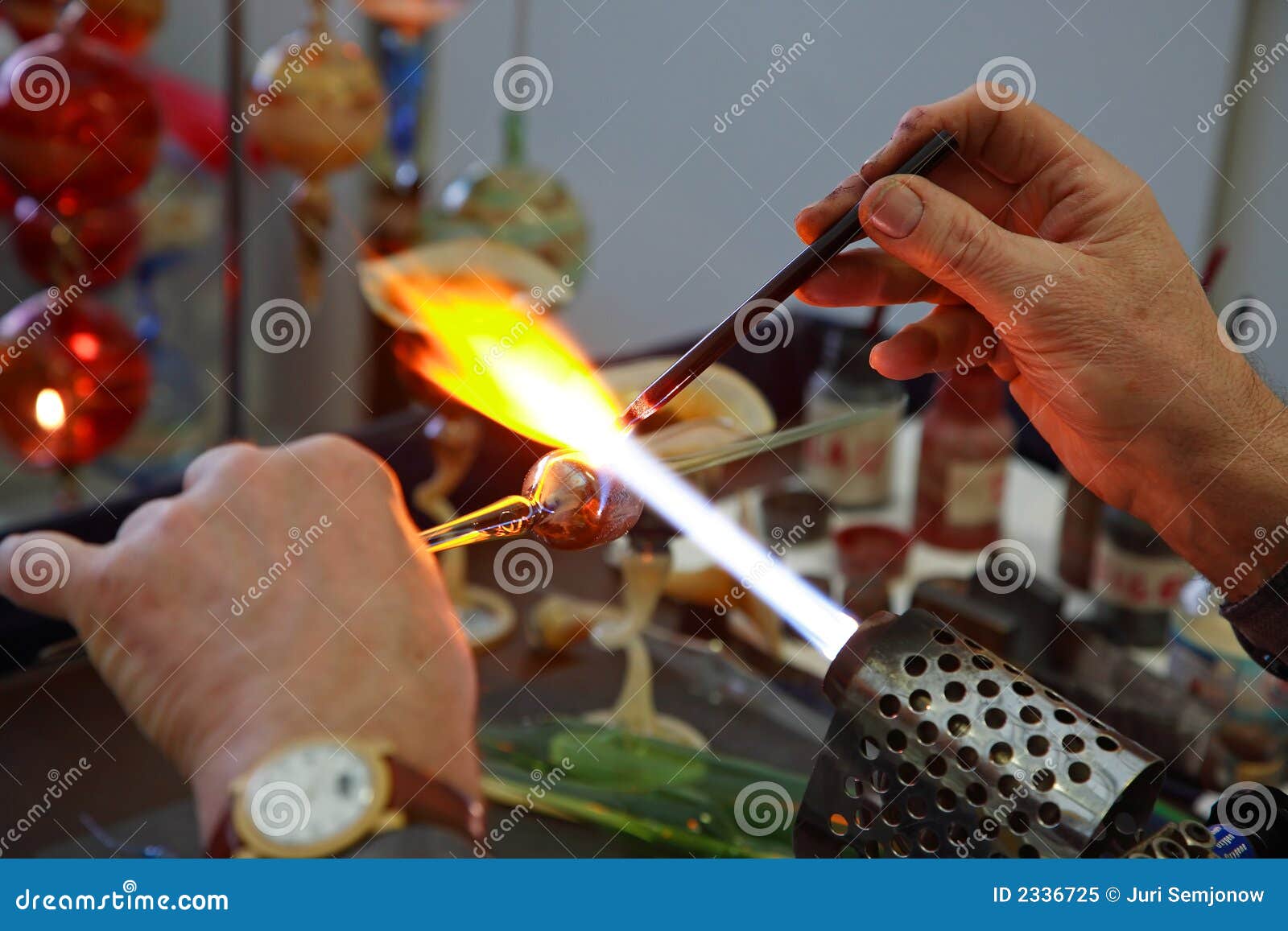 Glass Blowing stock image. Image of craft, burning, glasses - 2336725
