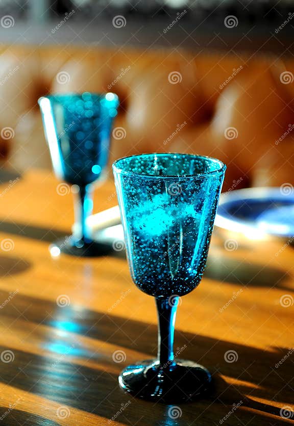 Glass in blue color stock image. Image of pattern, short - 22581015