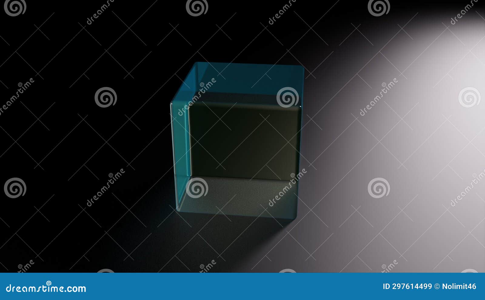 Glass blue cube stock video. Video of cubes, motion - 297614499