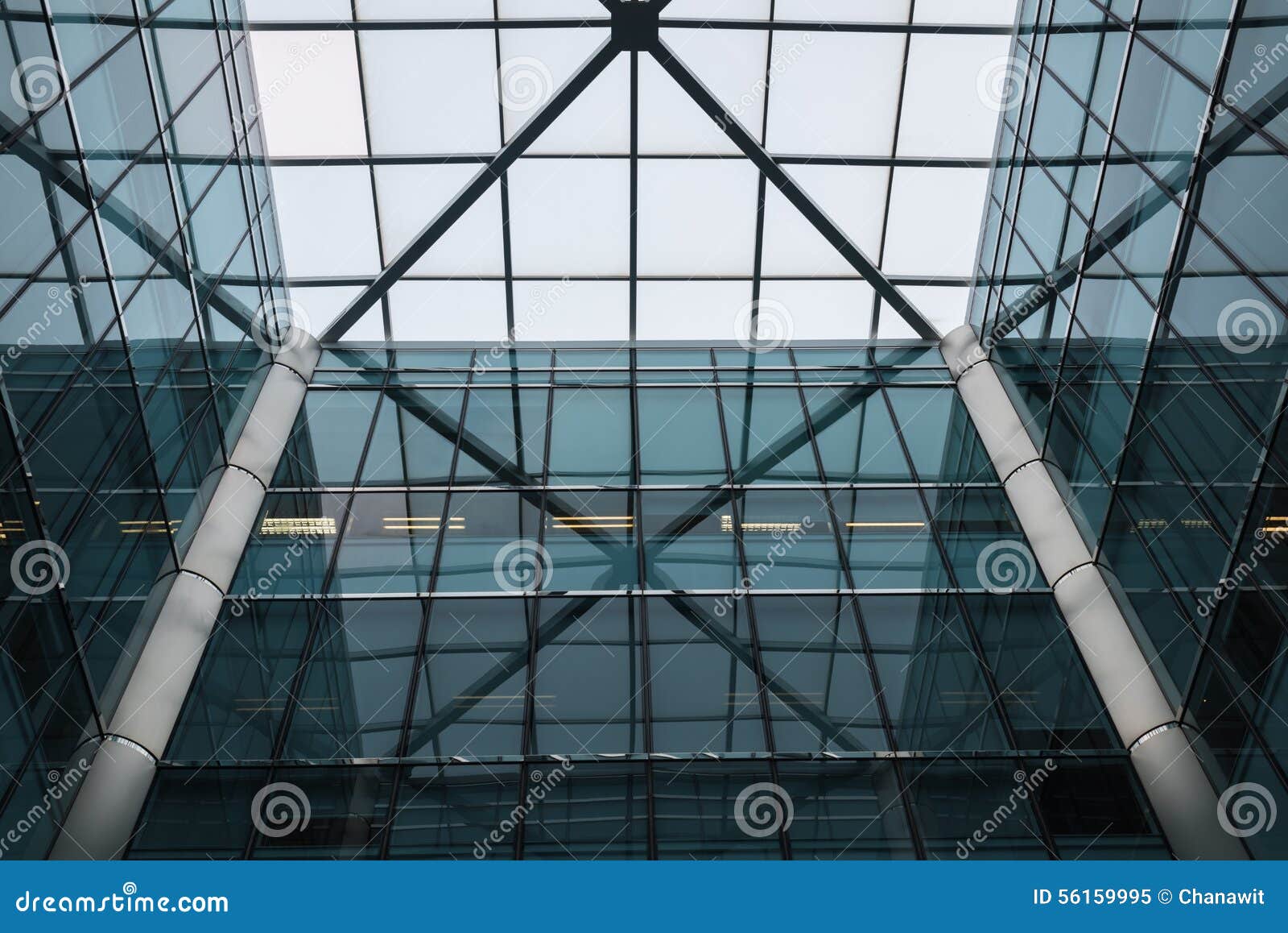 Blue Mirror Window Glass Thai Style Background Texture Stock ...