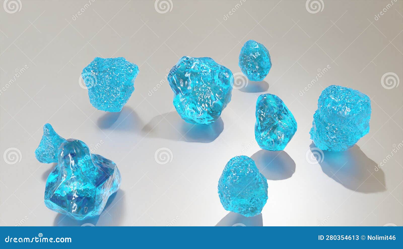 Glass blue rock stock illustration. Illustration of cosmic - 280354613
