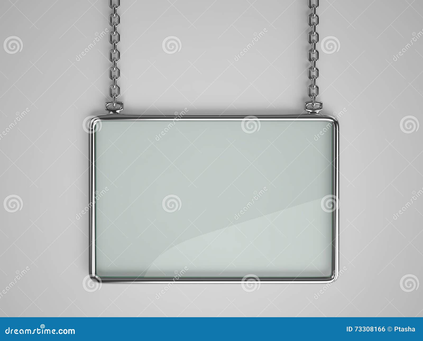 Glass Board with Metal Frame Stock Illustration - Illustration of ...
