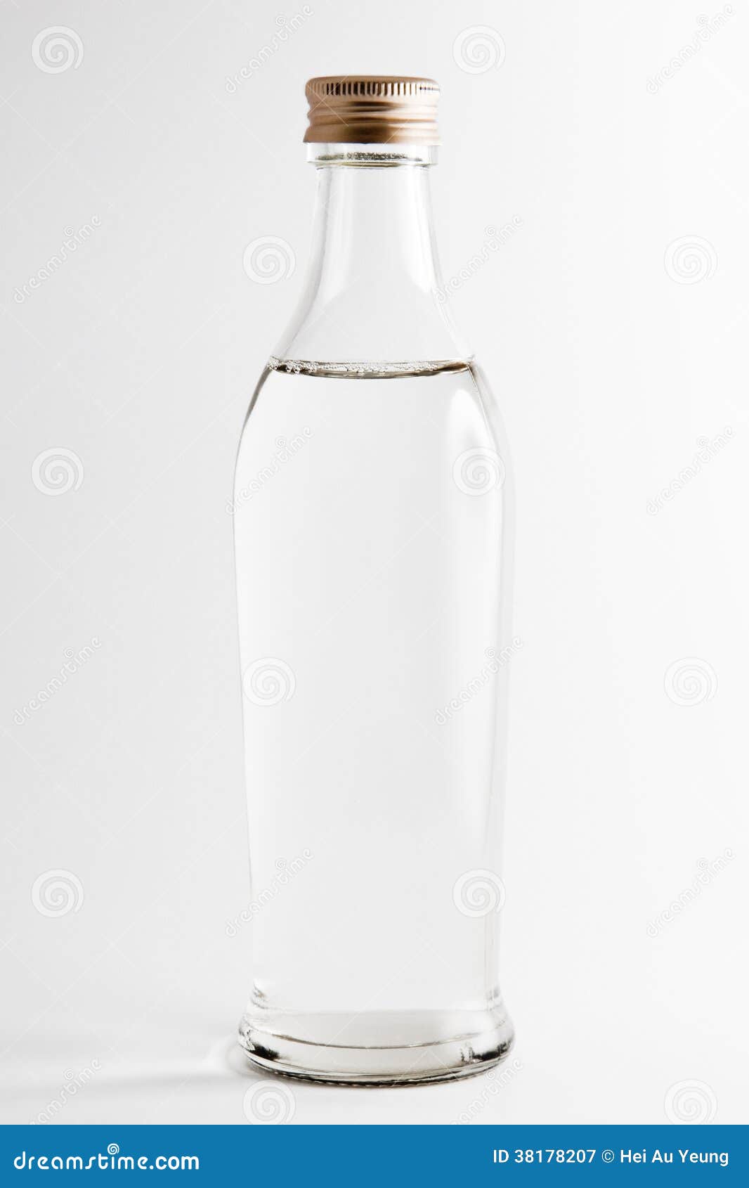 Glass Bootle Filled with Water Stock Image - Image of refraction, water ...