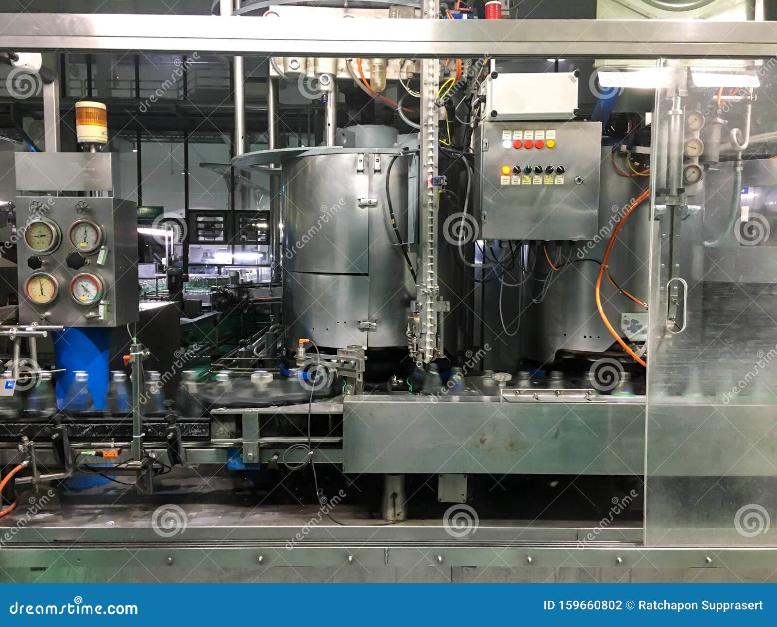 Glass Bottle Beverage Filling Machine Blur Focus Stock Photo - Image of ...