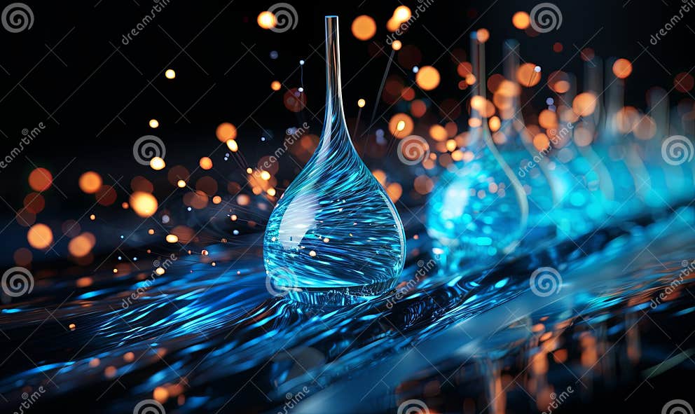 Glass Bottle Containing Liquid Stock Photo - Image of laboratory ...