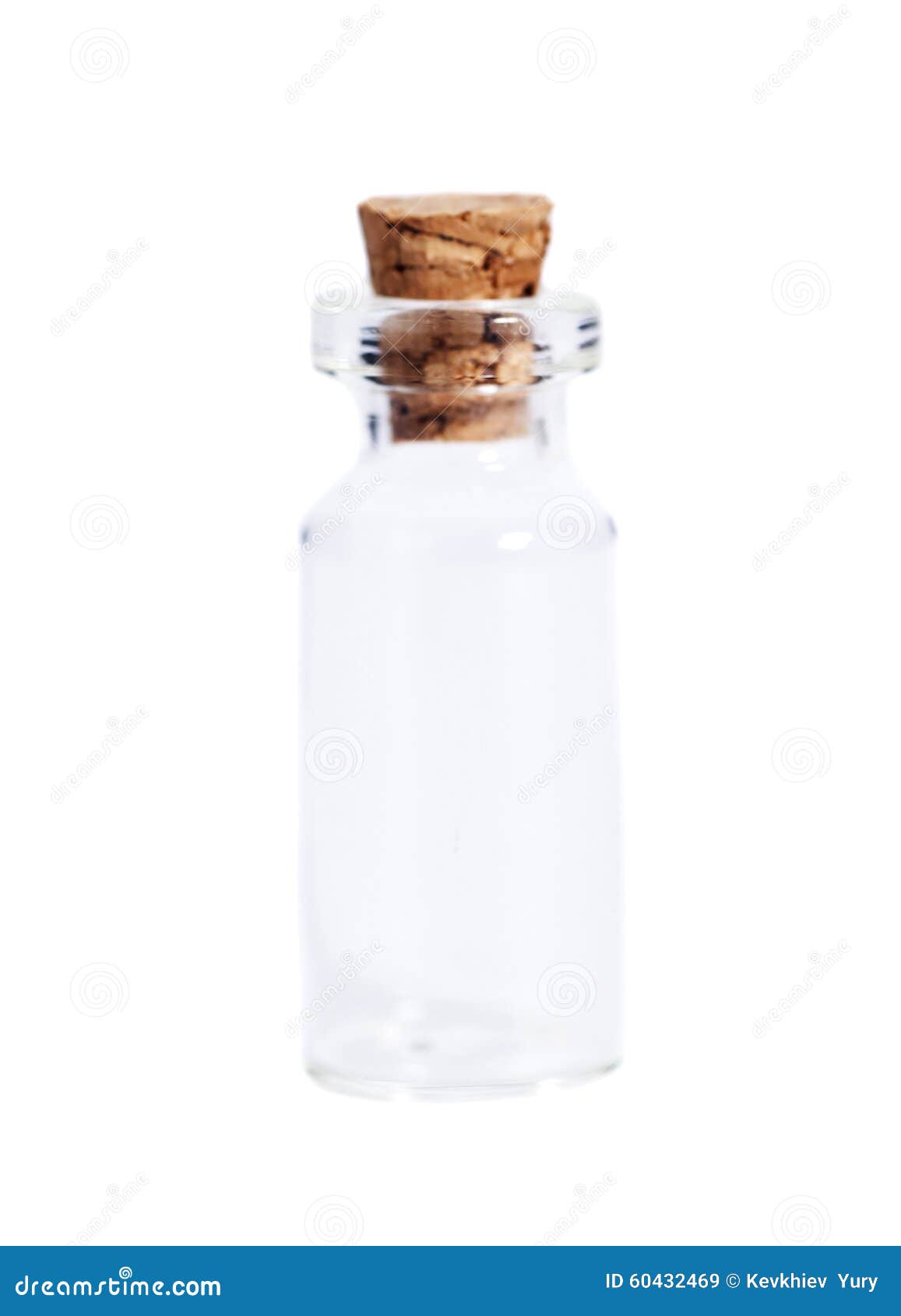Glass Bottle with Cork Cover Stock Image - Image of science, clean ...