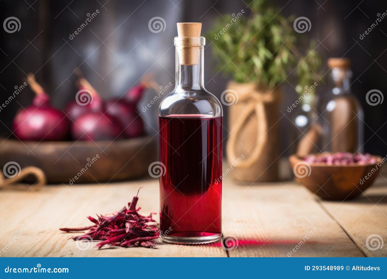 A Glass Bottle Filled with Cold-pressed Beetroot Juice Stock Image ...